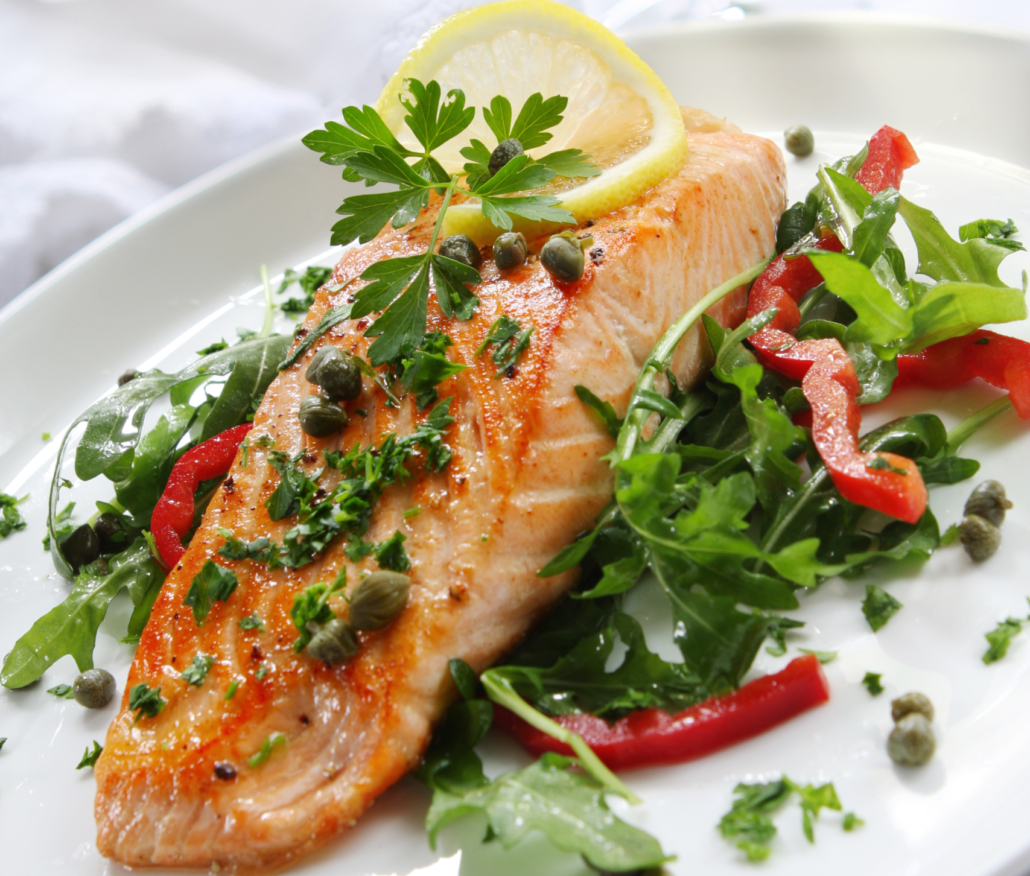 Menü Mit Fisch Als Hauptgang